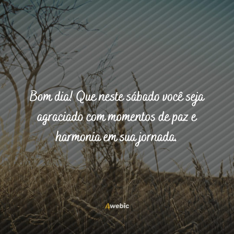 Bom dia, sábado ABENÇOADO com +80 frases iluminadas